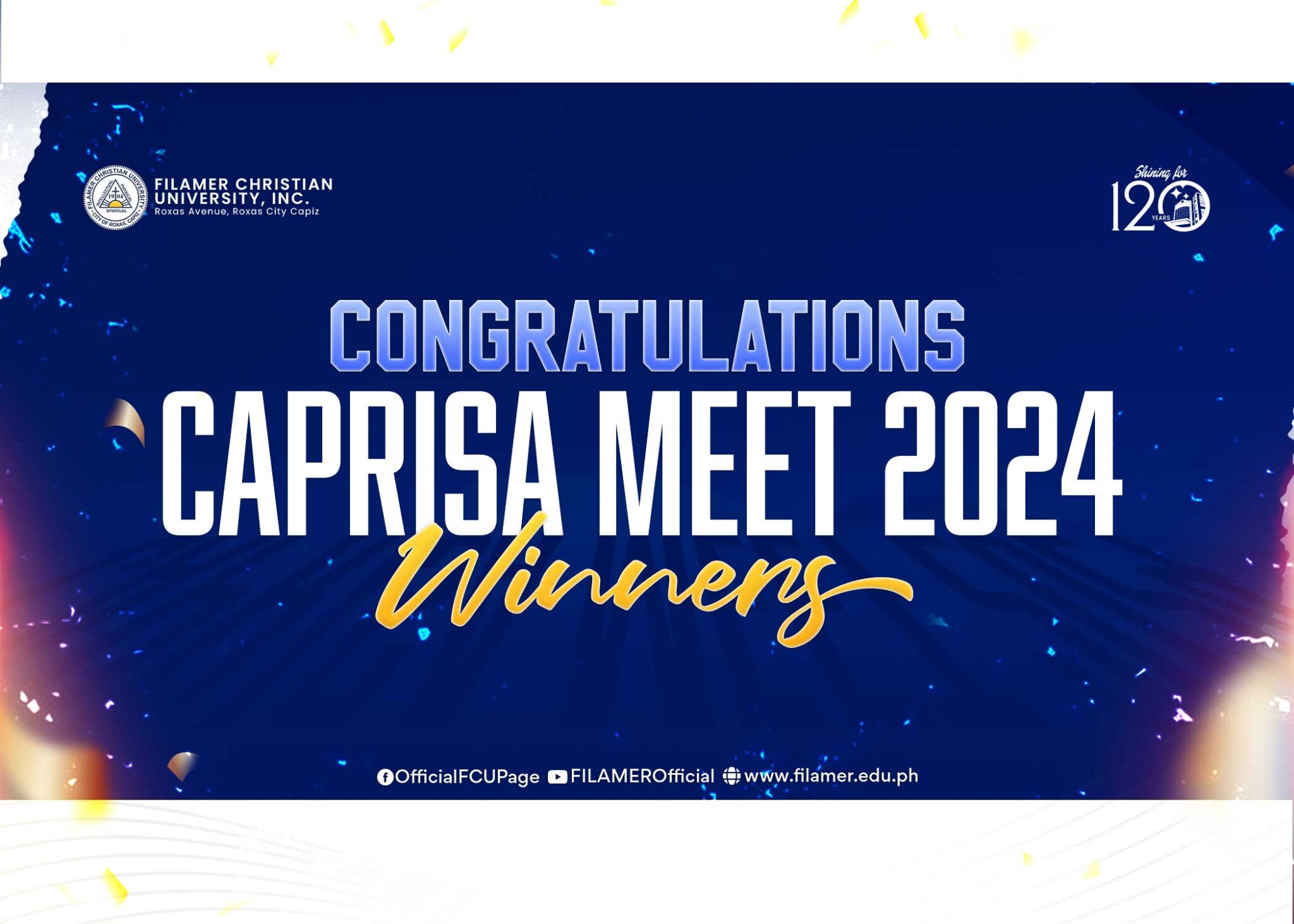 Filamerians dominate CAPRISA 2024 - Filamer Christian University, Inc.